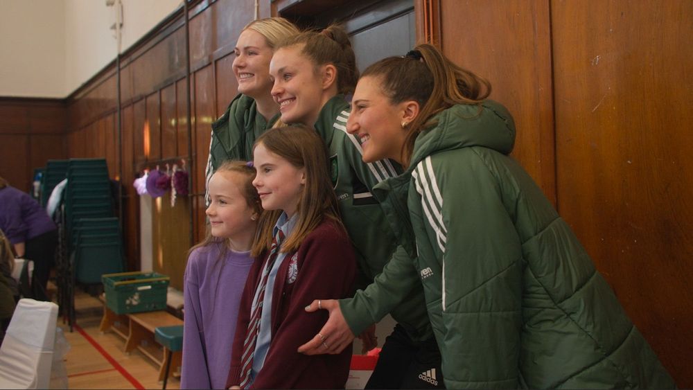 Celtic FC Women inspire girls at #IWD2023 school visit