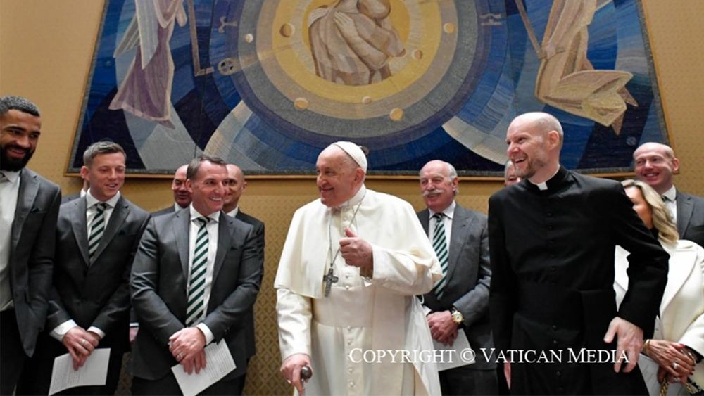 The Celtic party with his Holy Father Pope Francis in The Vatican