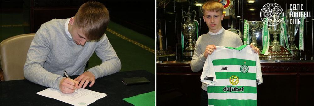 Talented young striker, Adam Brooks, signs contract with Celtic